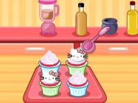 Hello Kitty Apples And Banana Cupcakes - ColorGirlGames.com